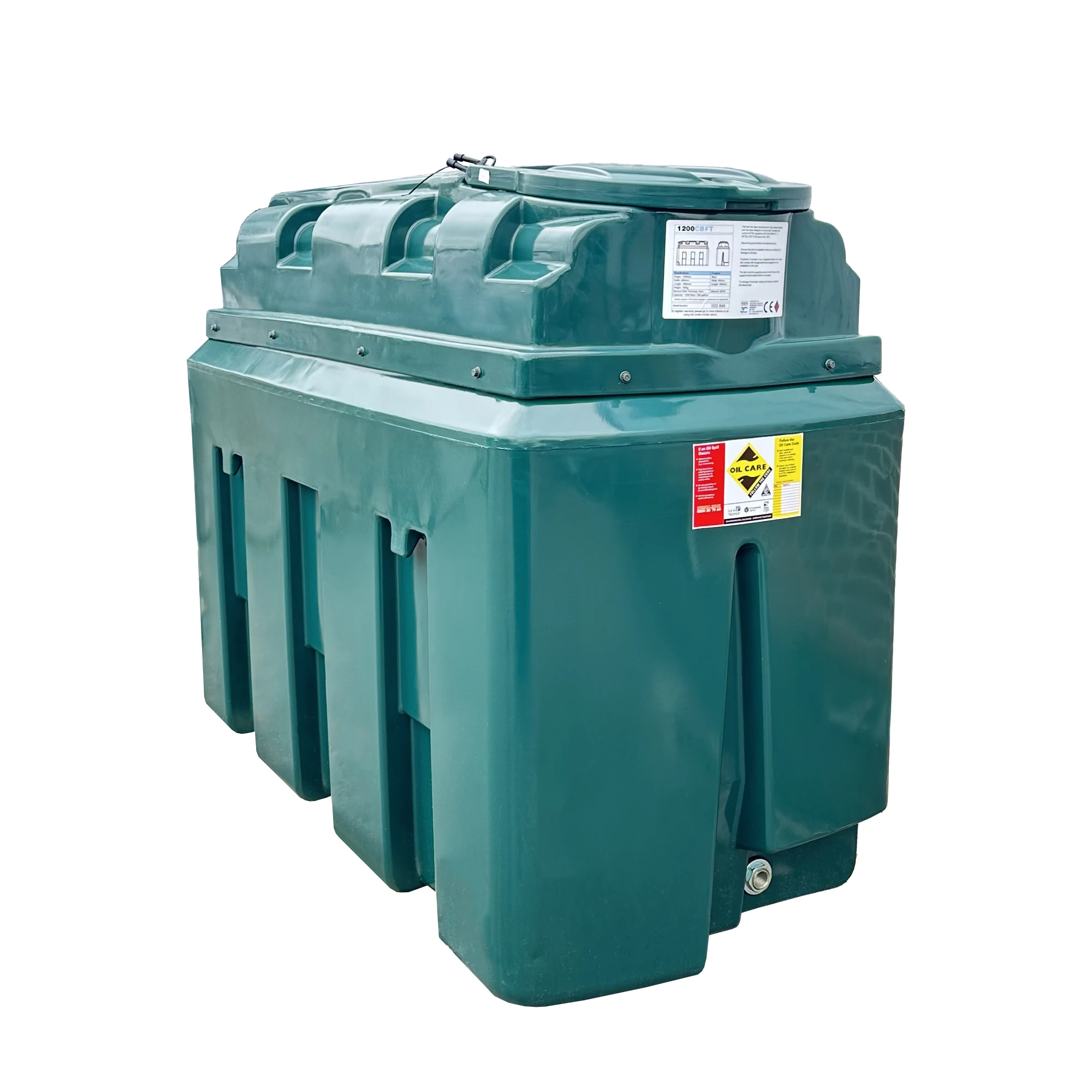 1200 Litre Slimline Plastic Bunded Oil Tank - Centurion